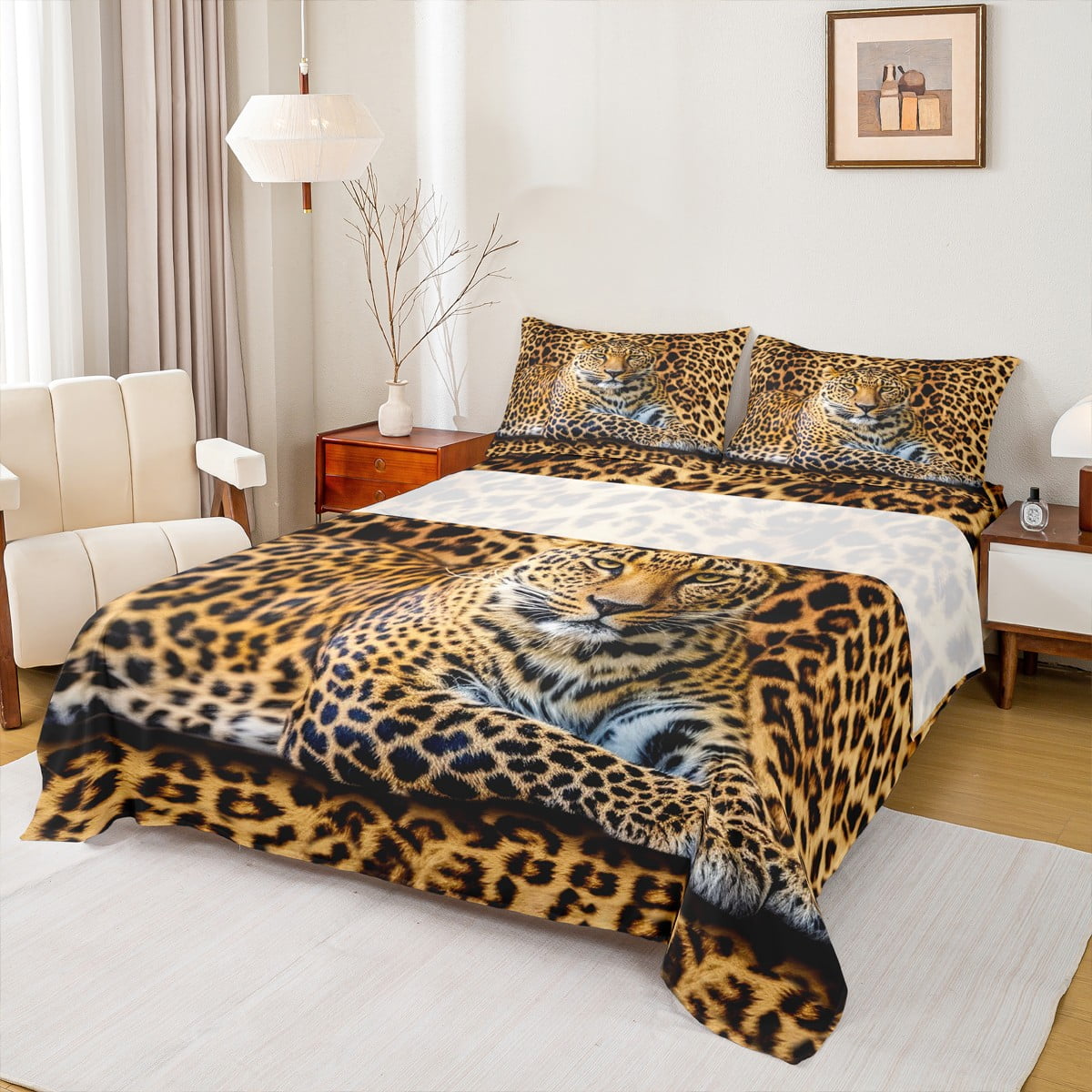 Click here for Erosebridal Leopard Cheetah Bed Sheets Set Full Si... prices