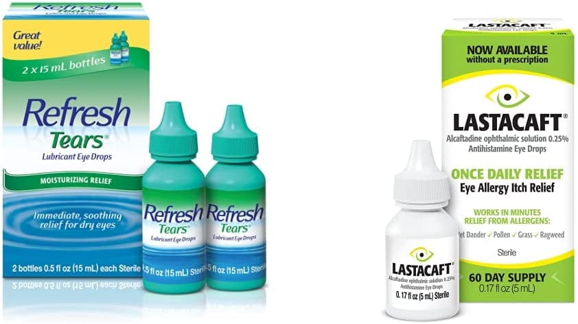 Refresh Tears Lubricant Eye Drops (0.5 Fl Oz - 2 Count) & Lastacaft ...