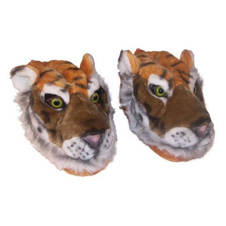 Comfy Feet Orange Tiger Animal Feet Slippers - Walmart.com