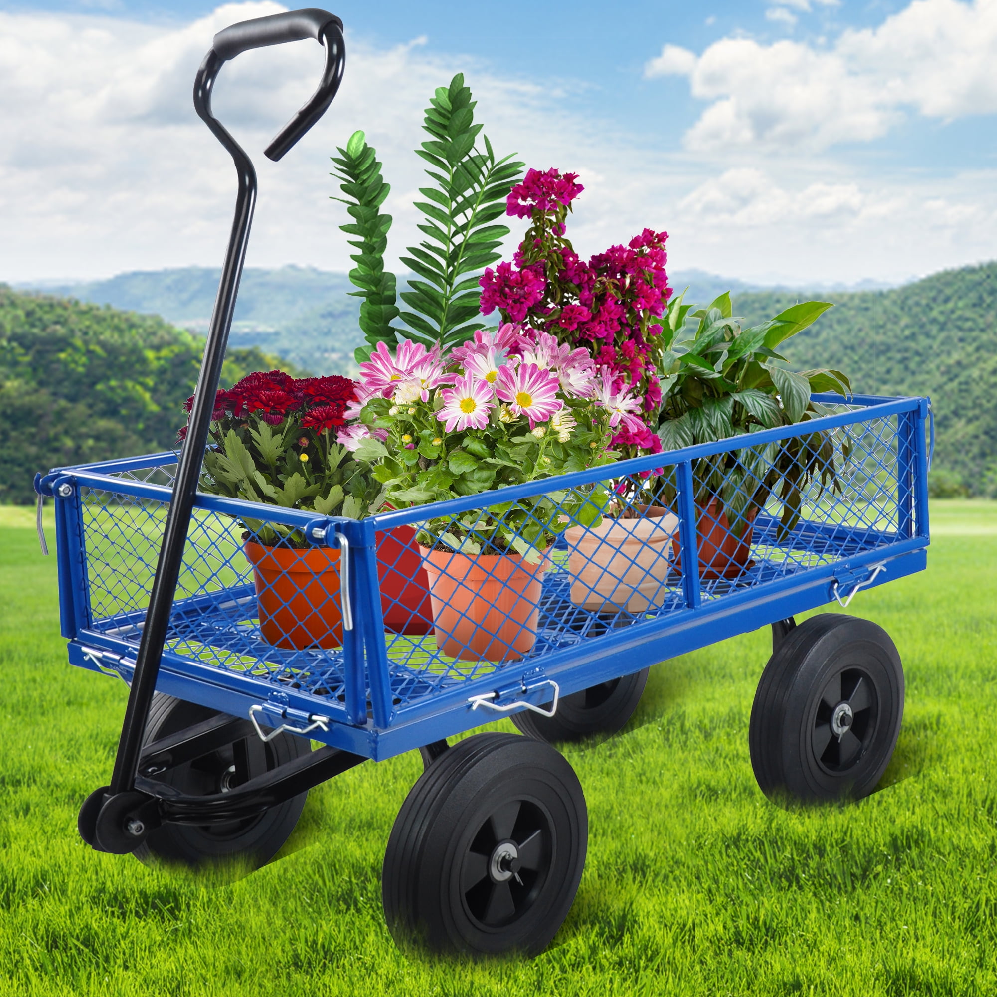 DreamBuck Garden Cart, Heavy-Duty Wagon Cart, 660LBS Capacity, Steel ...