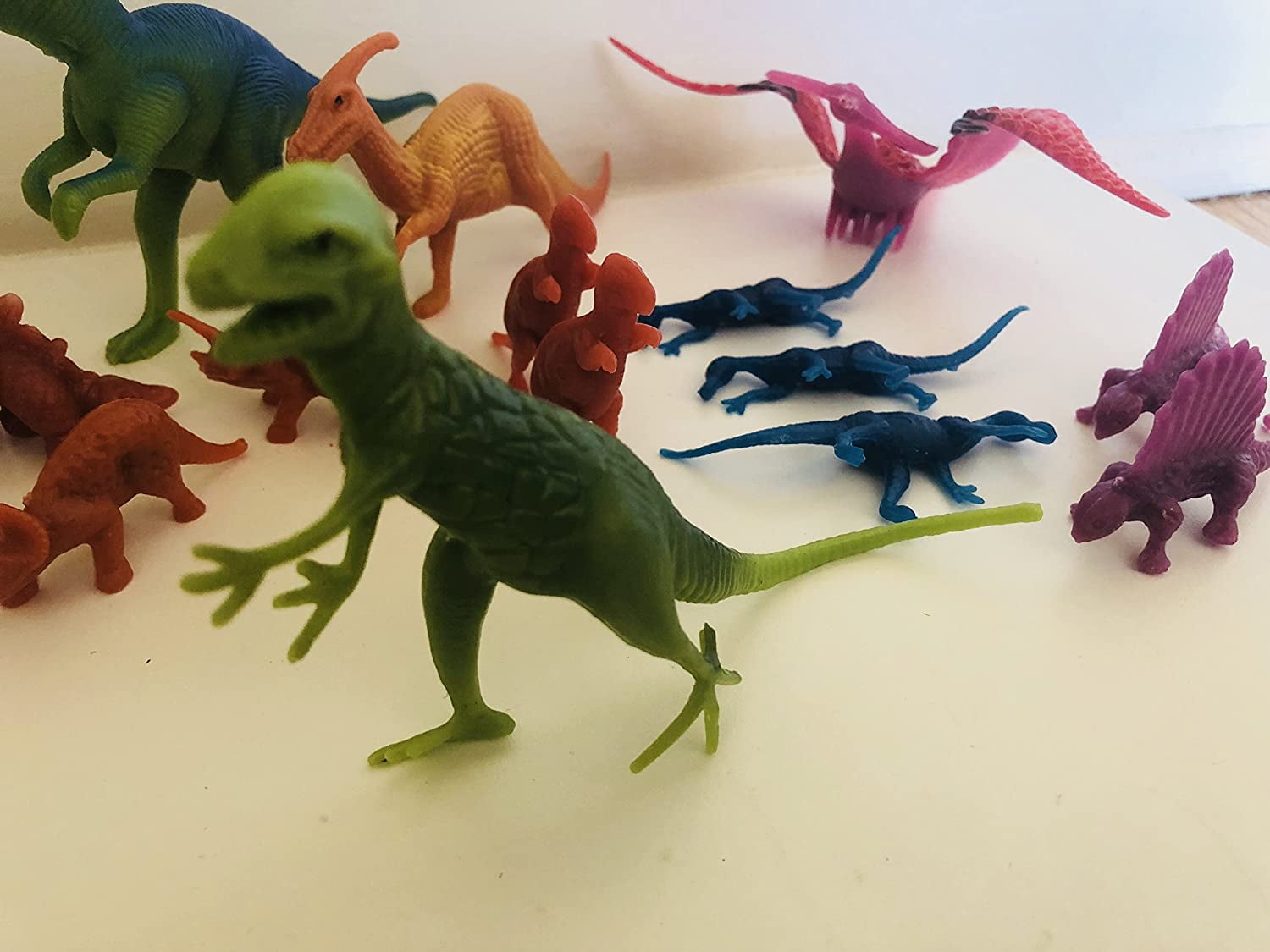 Lot Of 14 Plastic Dinosaurs Toy Figures Party Favors Collectible Toys ...