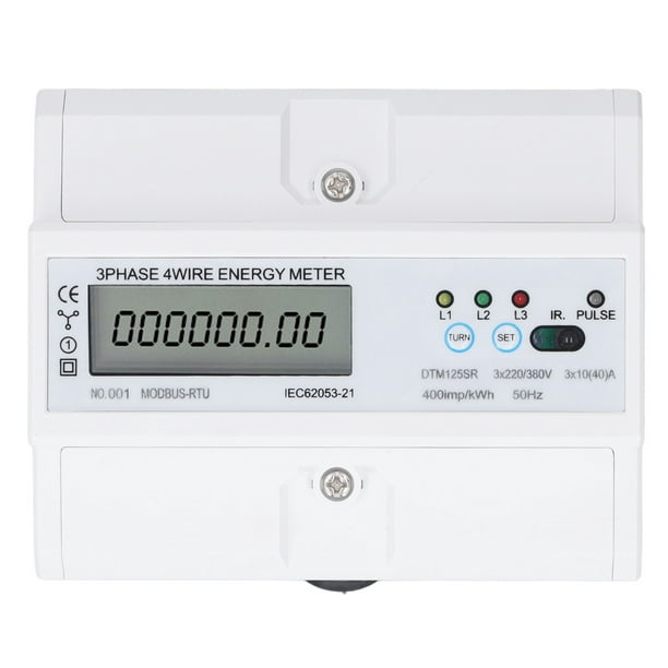 Digital Electric Meter,3 Phase 4 Wire Energy Meter Phase Wire ...