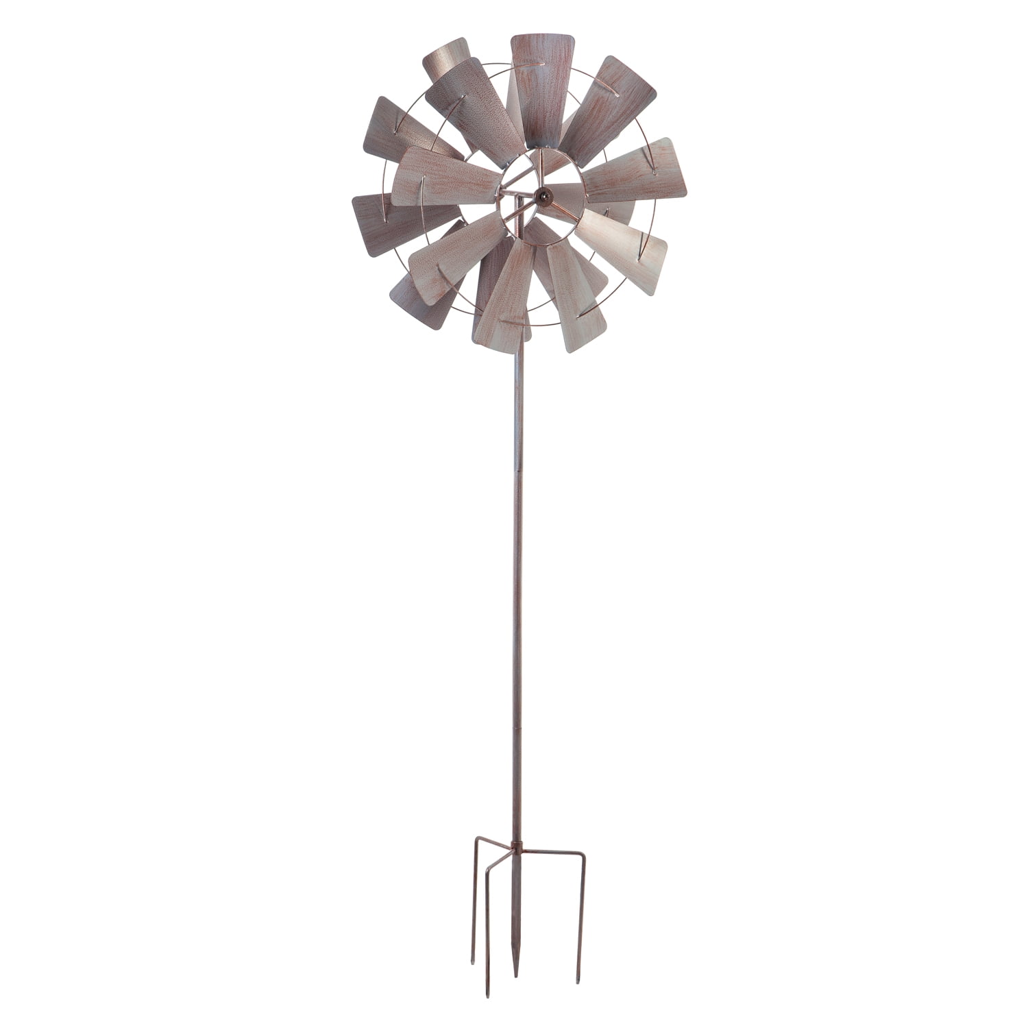 Evergreen 72"H Wind Spinner, Galvanized Windmill, 24'' x 10'' x 72 ...