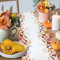 Autumn Watercolor Flower Orange Leaves Table Runner 13x70in Non-Slip ...