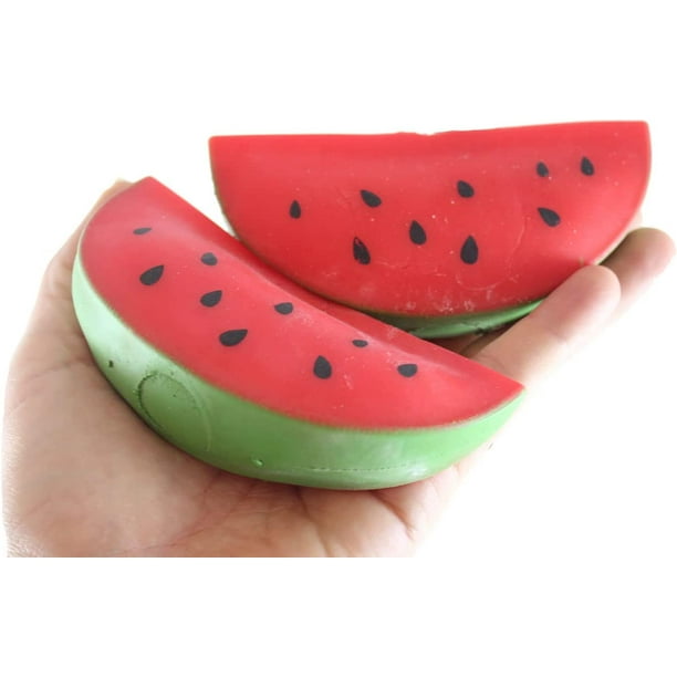 Set of 2 Sand Watermelon - Moldable Sensory, Stress, Squeeze Fidget Toy ...