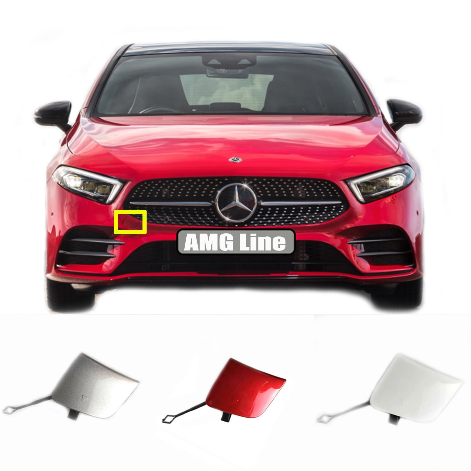 Trimla Front Tow Cover for Mercedes-Benz A Z177 W177 AMG Line Fit A160 ...