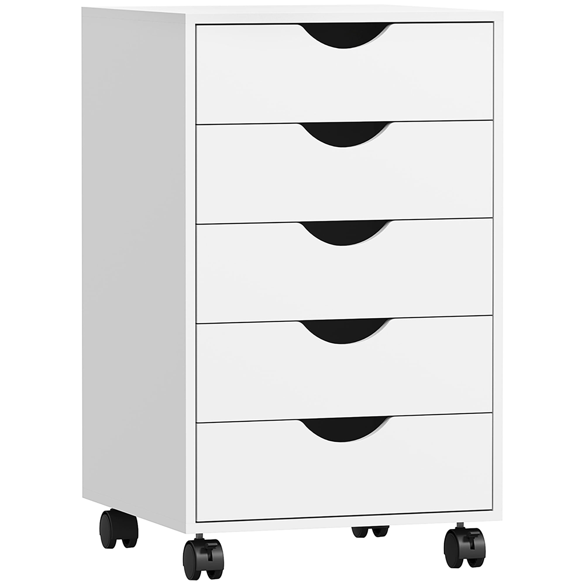 Click here for Homcom File Cabinet With 5 Drawer Wheels Storage O... prices