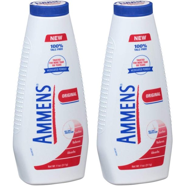 Ammens Medicated Powder-Original-11 oz, 2 pk - Walmart.com - Walmart.com