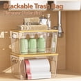3 Pack Trash Bag Holder With Lid Stackable Trashbag Dispenser Extra ...