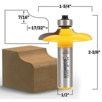 Yonico Drawer & Cabinet Door Front Edging Large. Ogee Router Bit-1/2 ...