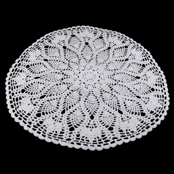 24'' Round Handmade Crochet Flower Table Cloth Doily Doilies Decoration ...
