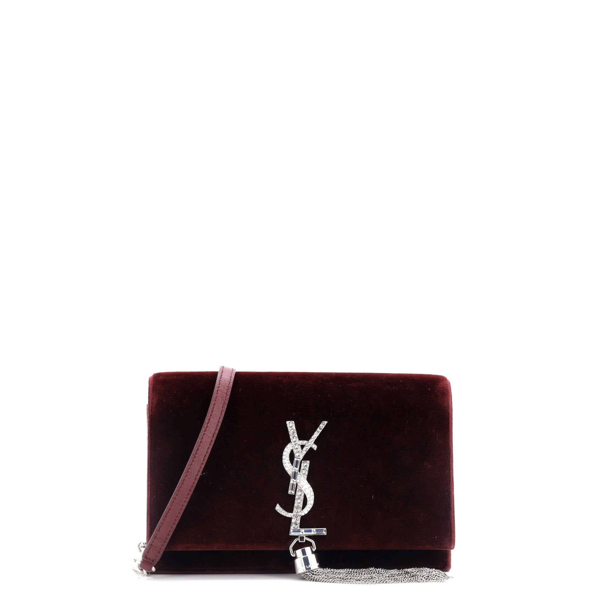 Pre-Owned Classic Monogram Tassel Chain Wallet Velvet By Rebag ...