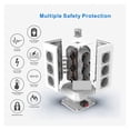Vertical Tower Power Strip 12 Outlets Multi Usb Type C Socket 2m ...