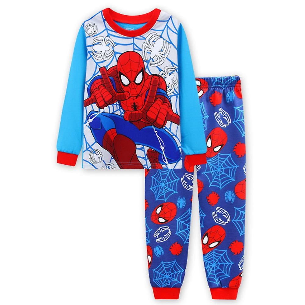 Spider-man Kids Boys Pajamas Set Outfits Long Sleeve T-shirt Pants ...