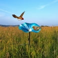 Artificial Flower-Shaped Bird Bath and Feeder - Metal Ground Stake Bird ...