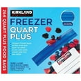 Kirkland Signature Freezer Quart Plus Food Bags Double Zipper, 264 ...