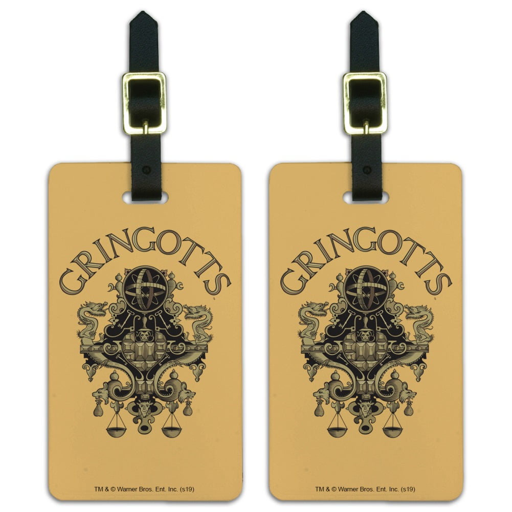 Harry Potter Gringotts Logo Luggage ID Tags Suitcase Carry-On Cards ...