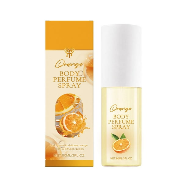 Spray de perfume corporal naranja, elegante, fresco, spray de frutas ...