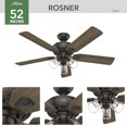 HUNTER - 52345 - Hunter 52 inch Rosner Noble Bronze Ceiling Fan with ...