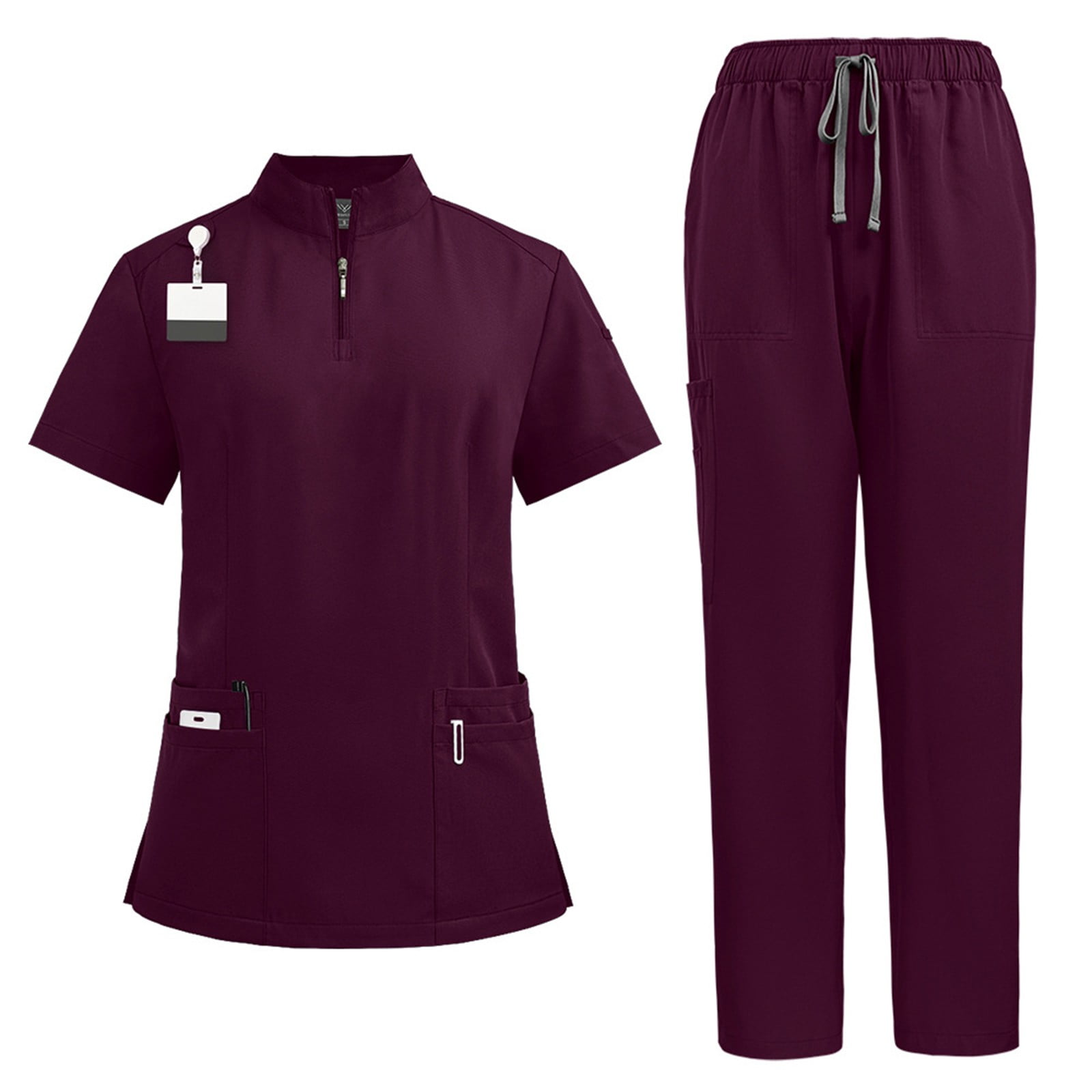 Click here for Ktyne Scrubs For Women Set Stretchy Nurse Uniform... prices