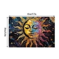 RKSupls Sun Face Stars Colorful Linen Placemats 30x45cm Straight Edge ...