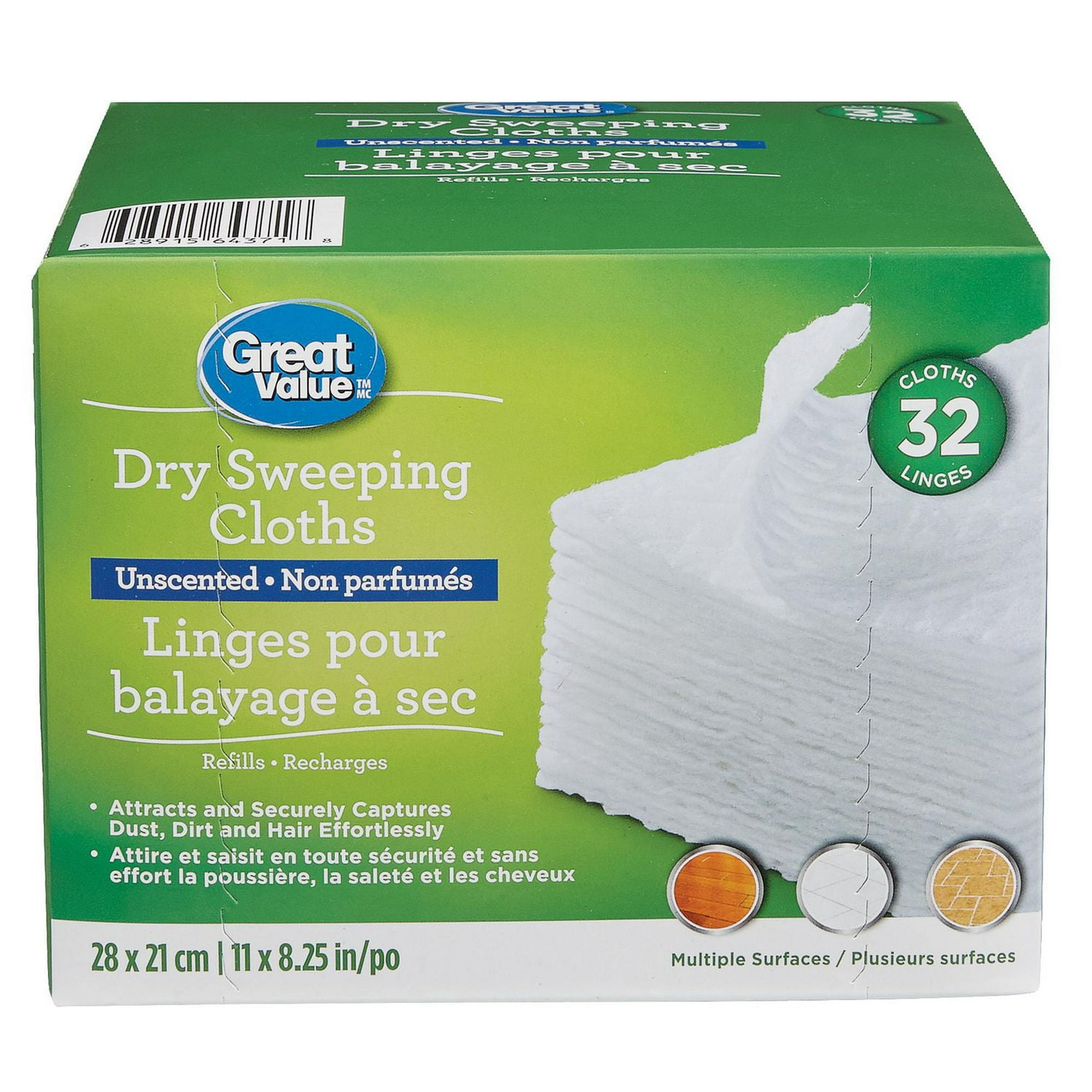 Click here for Great Value Unscented Dry Sweeping Cloths 28 X 21... prices