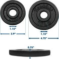 Yes4All 1.15 inch Cast Iron Weight Plates Set for Dumbbells, Standard ...