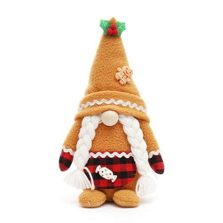 Yilovego Christmas Dwarf Gingerbread Man Goblins Old Man for Home ...