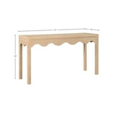 Meridian Furniture Fiora Natural Oak Veneer Console Table - Walmart.com