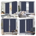 Blue and Black Checkered Pattern Blackout Curtains,Triple Weaved Fabric ...