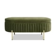 Jennifer Taylor Home Chloe Modern Glam Storage Bench Olive Green ...