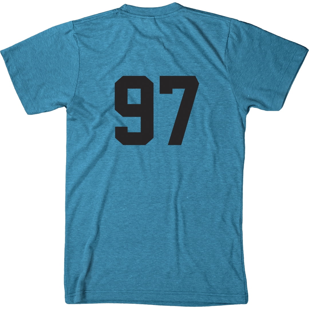 Standard Black Jersey Number 97 Men's Modern Fit T-Shirt - Walmart.com