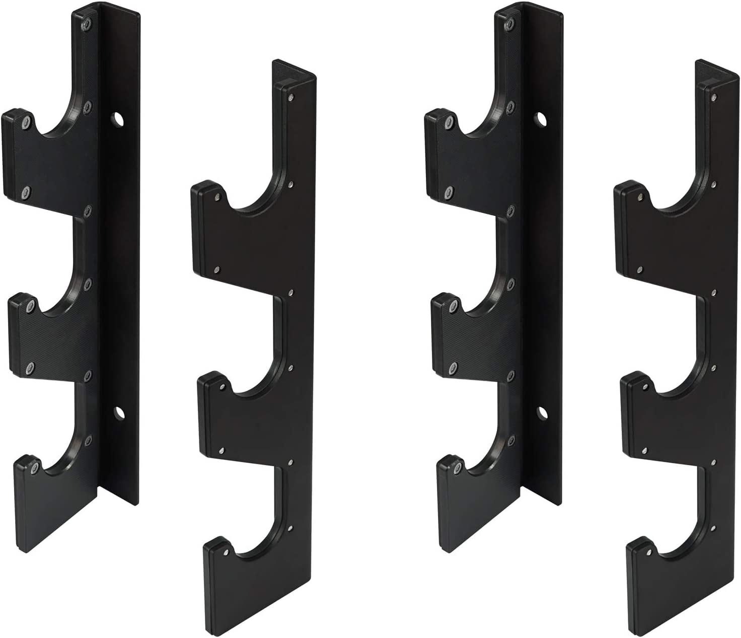 Yes4All Horizontal Wall Mounted Olympic Barbell Rack - 6 Bar Vertical ...