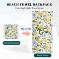 Eucalyptus Lemon 2-in-1 Beach Towel Backpack,Quick Dry Beach Towel ...