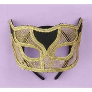Gold Half Domino Mask Adult Halloween Accessory - Walmart.com