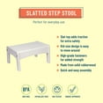 Slatted Step Stool - White - Walmart.com