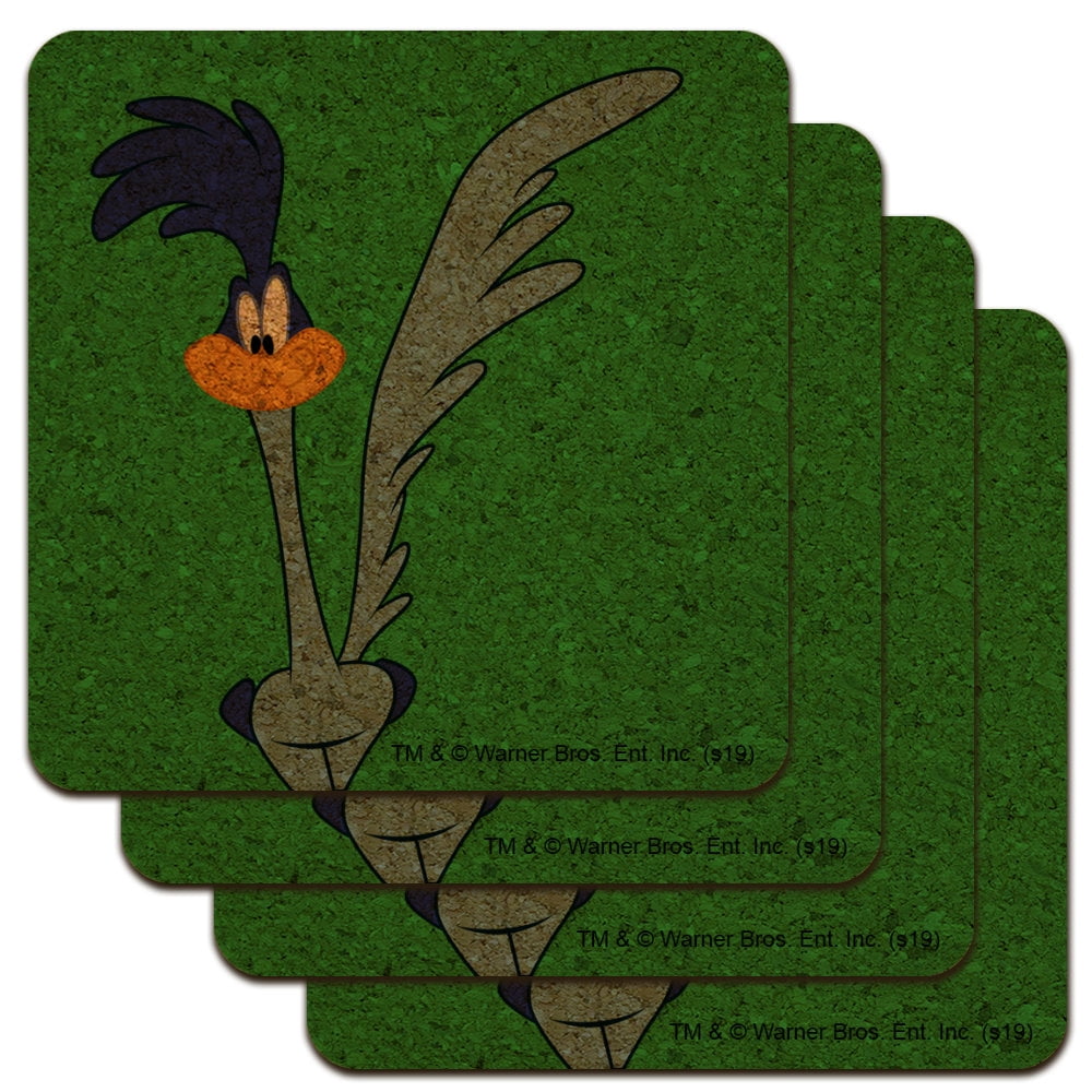 Looney Tunes Road Runner Low Profile Novelty Cork Coaster Set - Walmart.com