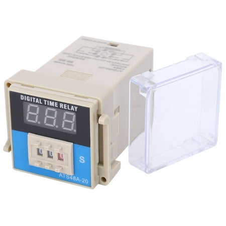 Time Delay Relay ATS48A-20 LED Digital Display Adjustable Cycle Time Relay Delay Control ...