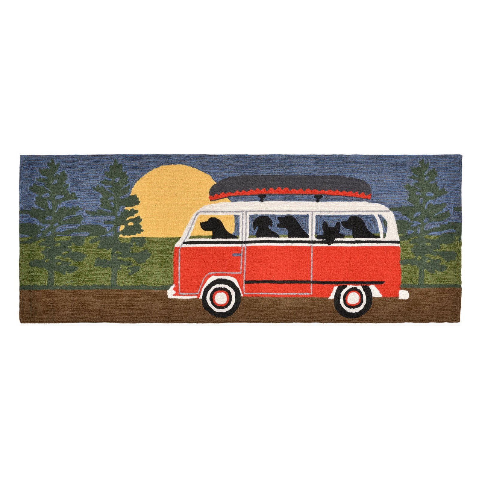 Trans-Ocean Rug Frontporch Camping Trip Red Indoor/Outdoor Area Rug ...