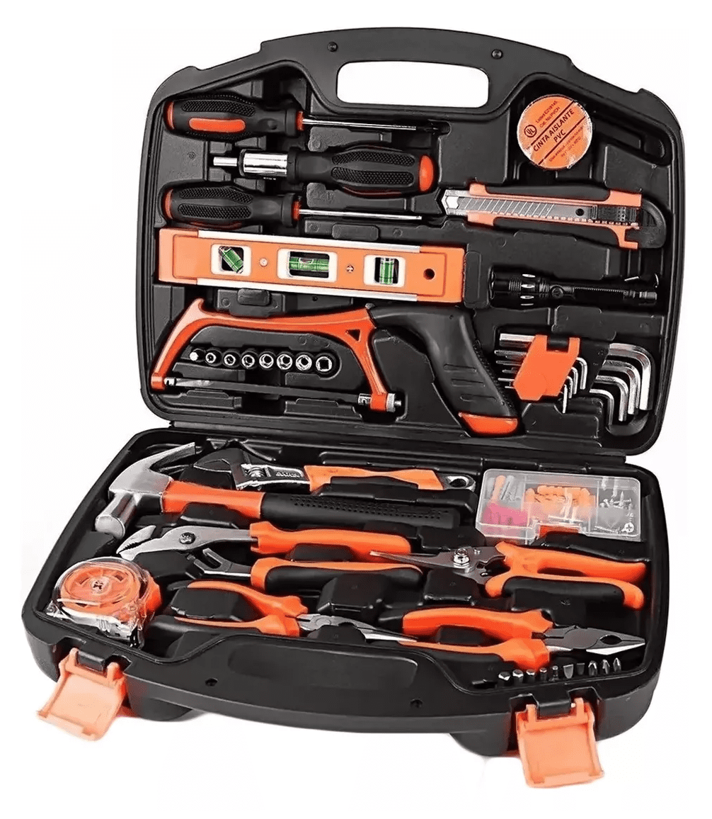 Juego Herramientas Set Mecánicas Reparación Doméstica 106pcs naranja ...
