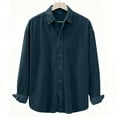 2026 Spring Vintage Tops Brushed Corduroy Solid Shirts Long Sleeve ...
