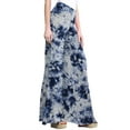 Made by Johnny Women's Chic Tie Dye Palazzo Pants XL WHITE_NAVY - Walmart.com