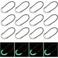 30Pcs Luminous Plastic Zipper Pulls Glow in The Dark U-Shape Tab ...