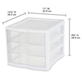 Sterilite 17918004 3 Drawer CLR Organizer, 6"x4"x3", White J101 ...