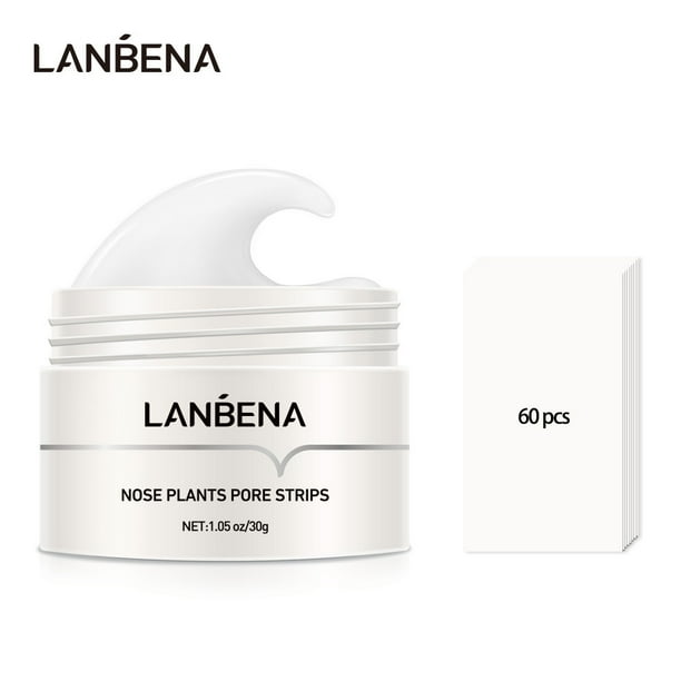 LANBENA-crema eliminadora de espinillas en la nariz, mascarilla rasgadora de tiras de poros ...