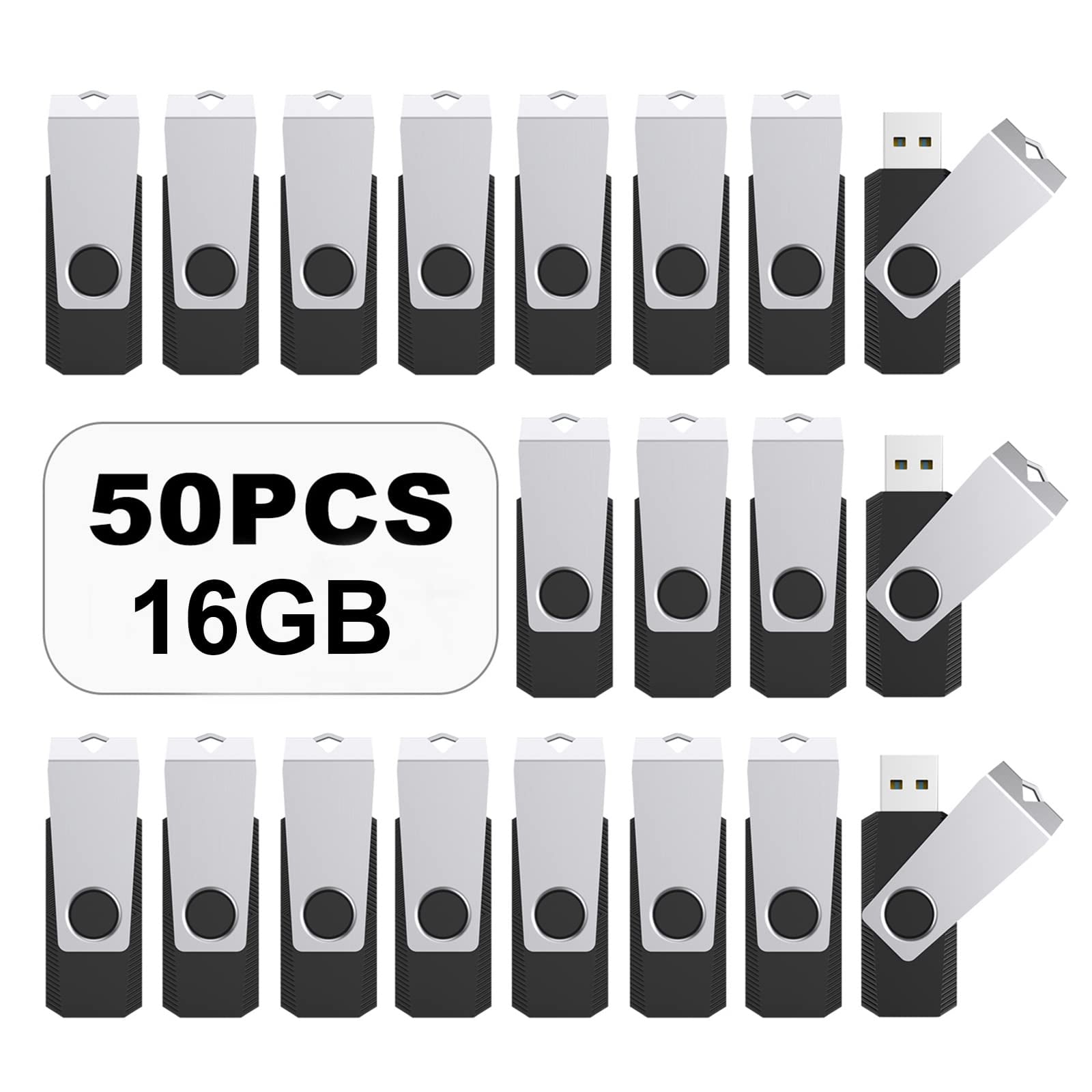 Click here for Topesel 50pcs 16gb Bulk Usb 2.0 Flash Drive Swivel... prices