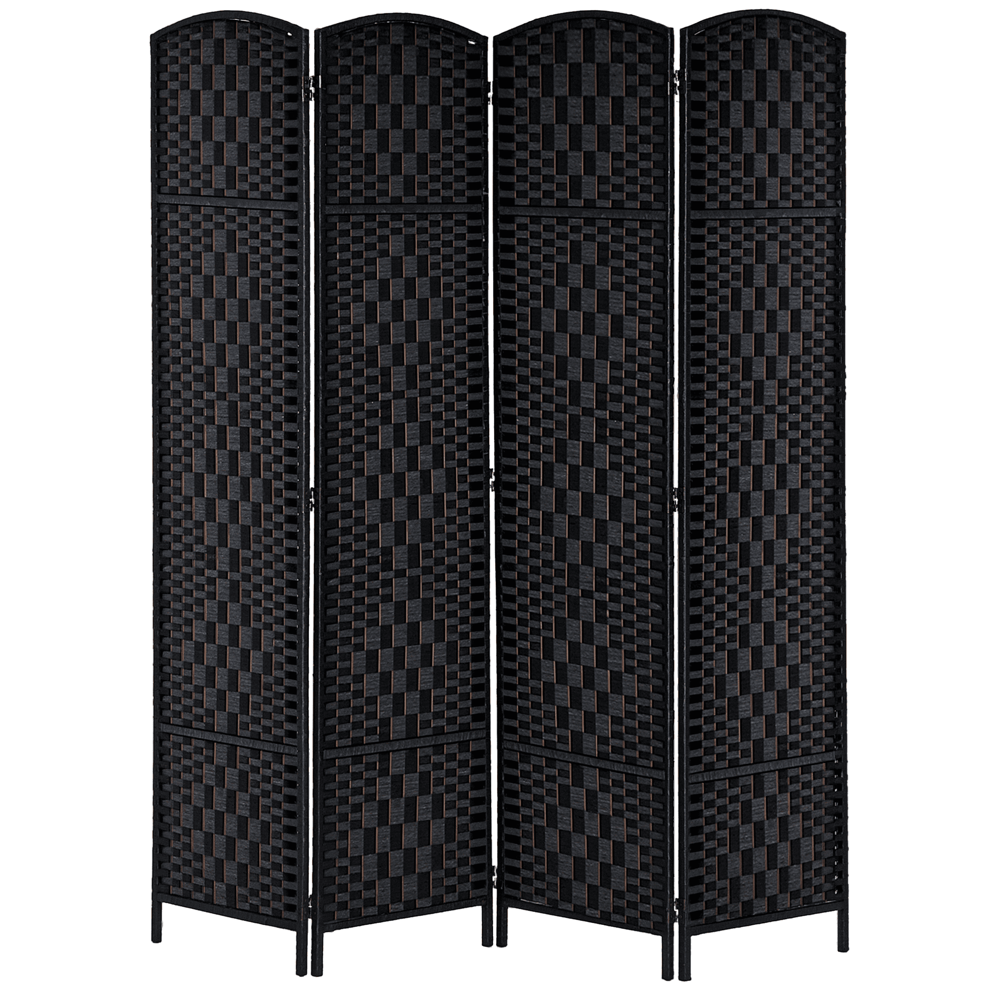 HOMCOM 4 Panel Folding Room Divider Privacy Screen Indoor Home ...