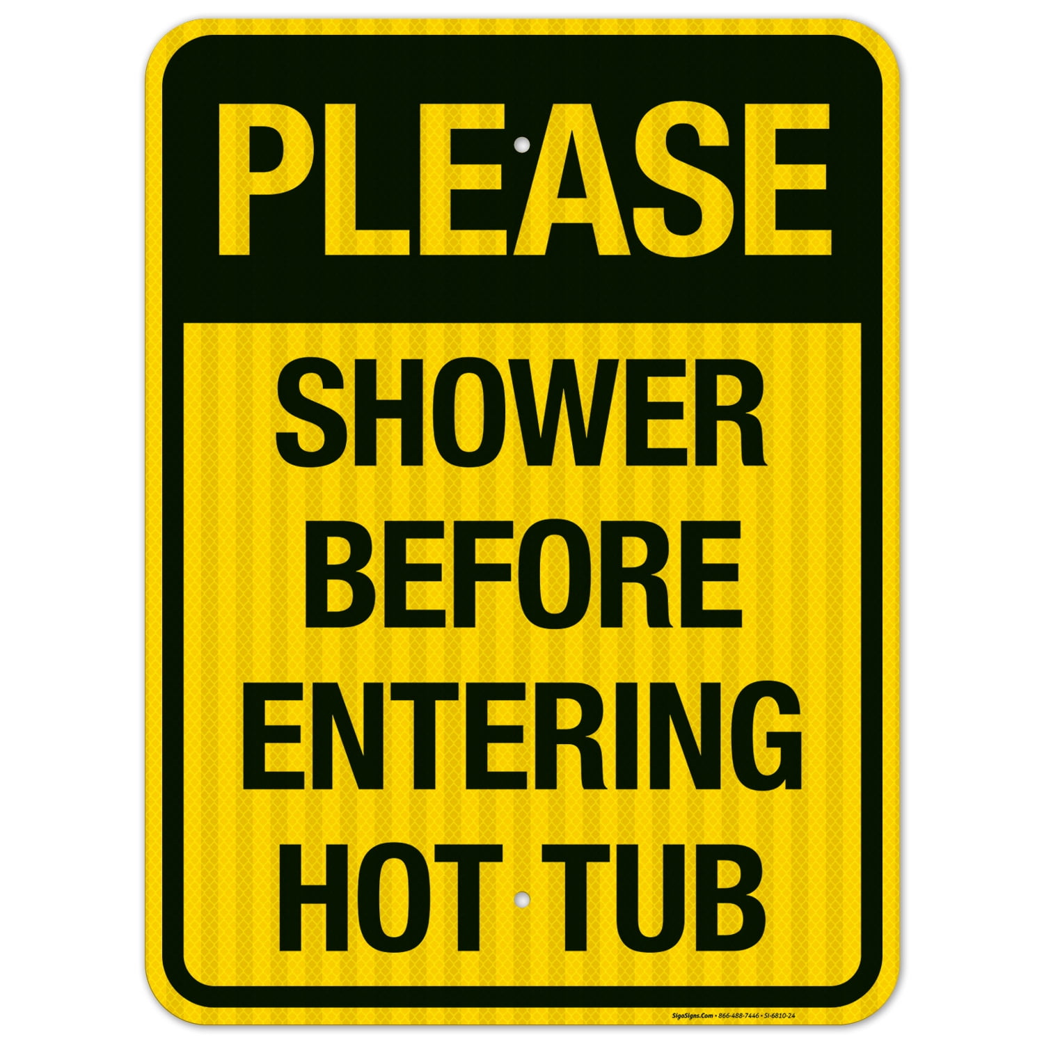 Shower Before Entering Hot Tub Sign, Pool Sign, - Walmart.com