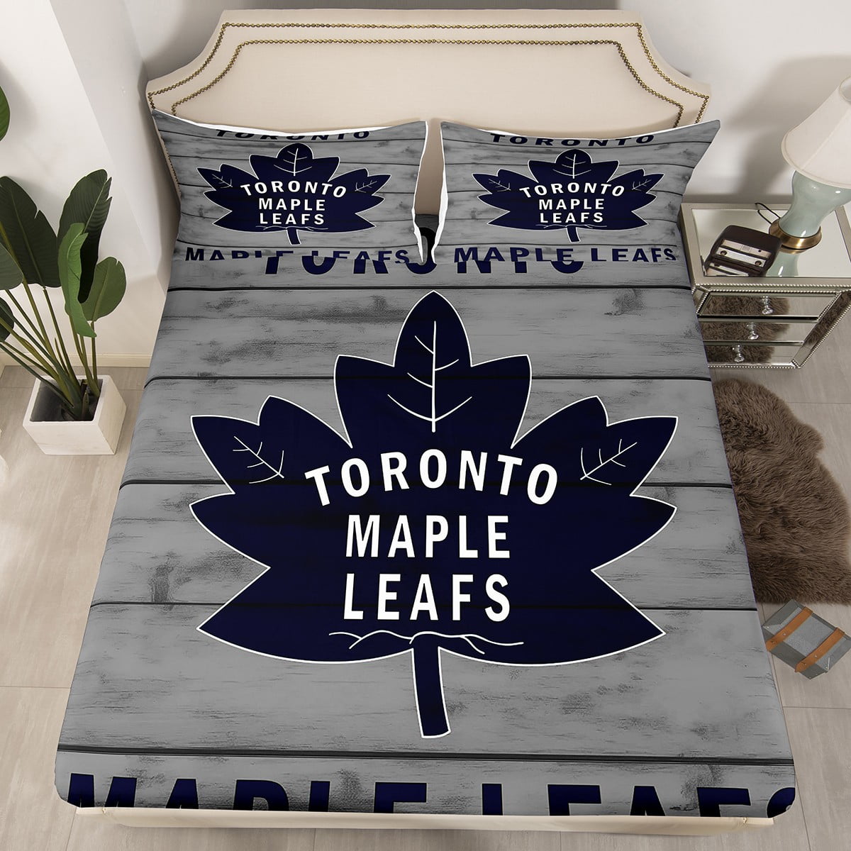 Click here for Erosebridal Maple Leaf Fitted Sheet Queen  Lake Ho... prices