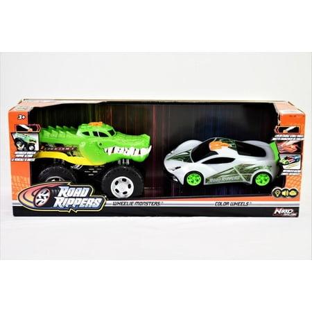 10 Inch Road Rippers Wheelie Monsters Colour Wheels & Crocodile ...